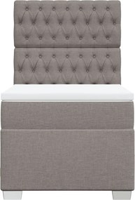 Box spring postel s matrací taupe 90x190 cm textil 3290354