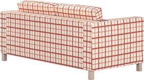 Potah na pohovku IKEA  Karlanda rozkládací, krátký barva červená látka vzorované