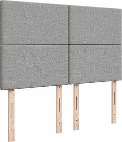 Box spring postel s matrací světle šedá 160 x 200 cm textil 3292100