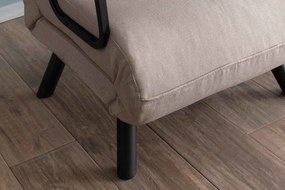 Designové rozkládací křeslo Hilarius III krémové