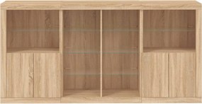 Příborník s LED osvětlením dub sonoma 202 x 37 x 100 cm 3209186