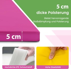 Costway 300 x 117 x 5 cm měkká podlahová rohož z umělé kůže