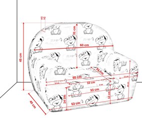 Dětské křesílko Afrika světle modré
