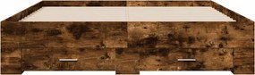 Rám postele se zásuvkami kouřový dub 160 x 200 cm kompozit 3280374