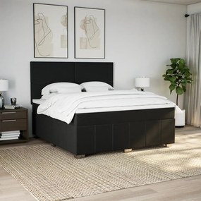 Box spring postel s matrací černá 180x200 cm textil 3291742