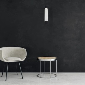 Závěsné svítidlo Marble, 1x mramorové/černé kovové stínítko, w