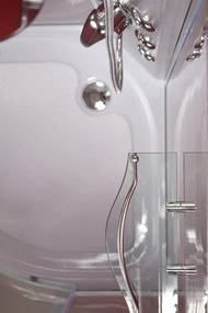 Olsen Spa Čtvrtkruhový sprchový box GRANADA BARVA rámu - Chrom/Leštěný hliník (ALU), Rozměr A - 90 cm, Rozměr B - 90 cm, Vanička HL - Akrylová vanička OLBGRA90CMBV+OLBGRA90V
