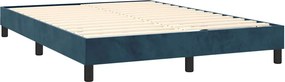 Box spring postel s matrací tmavě modrá 140x200 cm samet 3131085