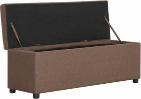 Lavice s úložným prostorem 116 cm hnědá polyester 281320