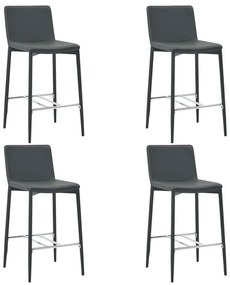 Petromila Barové stoličky 4 ks šedé umělá kůže