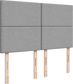 Box spring postel s matrací světle šedá 160 x 200 cm textil 3291712