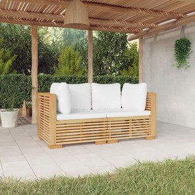 Zahradní rohové pohovky s poduškami 2 ks masivní teak 3100863