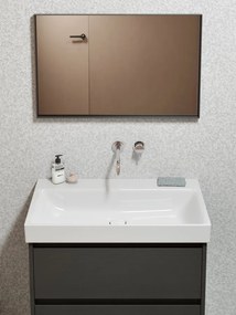 GSI Sapho, NUBES keramické umyvadlo 40x23 cm, umyvadlová baterie vpravo, bílá ExtraGlaze
