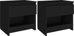 vidaXL Noční stolky 2 ks 40 x 30 x 39 cm kompozitní dřevo [803460] Barva: Černá