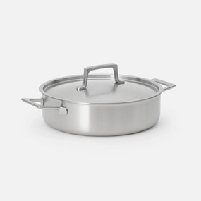 Fabini Tegame pánev Lucca 4.0, Ø 28 cm (4l) - Nerezová beznýtová pánev z vícevrstvé nerezové oceli s poklicí