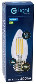 LED žárovka Glight 4W E27 teplá bílá