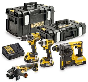 DeWALT - 10dílná sada AKU nářadí, baterií a nabíječky DCK422P3