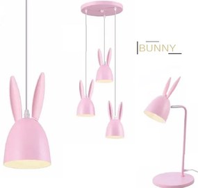 ACA DECOR Dětské závěsné svítidlo BUNNY - Králíček max. 40W/E27/230V/IP20, růžové