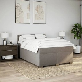 Box spring postel s matrací taupe 140x190 cm textil 3288201