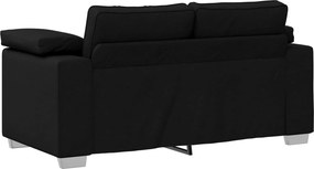 Pohovka 2 ks Černý textil 3324742