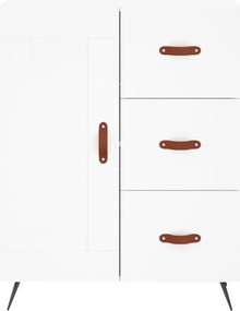 Skříň highboard bílá 69,5 x 34 x 180 cm kompozitní dřevo 3199977