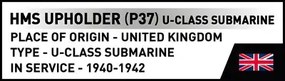 COBI 4862 HMS Upholder (P37) / Ponorka / 140 dílů / 1:300 / od 7 let