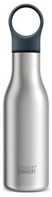 Cestovní nerezová lahev v leskle stříbrné barvě 500 ml Loop – Joseph Joseph
