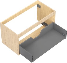 Mexen Box-A, závěsná skříňka 90 cm, 1 zásuvka, dub, 91AX0-0900-470-1-81