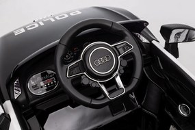 Ramiz Elektrické autíčko Audi R8 Policie na baterie + dálkové ovládání + EVA + pomalý start + MP3 LED