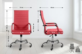 Kancelářská židle Amadora umělá kůže – červená