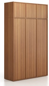 Nástavba pro skříně FRAME, 3x dveře, 1299 x 450 x 427 mm, zámek PUSH-lock, ořech