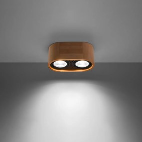 Sollux Lighting Stropní svítidlo BASIC 2 přírodní dřevo