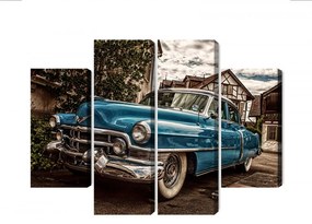 Vícedílný obraz Modrý Cadillac Eldorado Z Roku 1953 Nedostatek Nedostatek Přírodní plátno 200x150