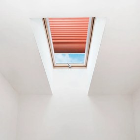 Roleta Plisé na střešní okna, Průsvitná, Korálová, P 014 , 40 x 70 cm