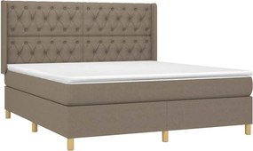 Box spring postel s matrací taupe 160x200 cm textil 3132245