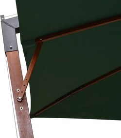 vidaXL Závěsný slunečník s tyčí 3 x 3 m masivní jedlové dřevo [42967] Barva: Bílá