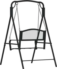 Zahradní houpačka 124 cm černá ocel 318832