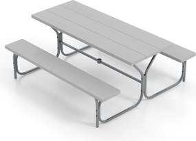Costway Sada pivního stanu s HDPE stolní deskou a otvorem na deštník odolný