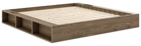 Hnědá dvoulůžková postel s roštem 180x200 cm Ziggy - Karup Design