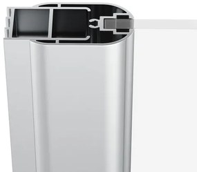 Ravak - Sprchové dveře dvoudílné Chrome CRV2-80 - bílá, transparentní sklo