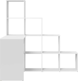 Rohový psací stůl s policí Bílá 101,5 x 149,5 x 149,5 cm 3337241