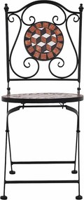 3dílný mozaikový bistro set keramický terakotový 279689