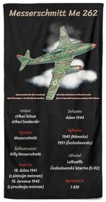 Osuška Messerschmitt Me 262 (Velikost osušky: 100x170cm)