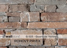 PŘÍRODNÍ KÁMEN WALLSTONE Q025 QUARTZITE YELLOW ROHOVÝ PRVEK cena za balení