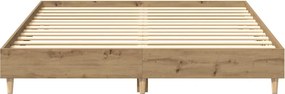 Rám postele bez matrace Artisan Dub 150x200 cm kompozitní dřevo 3328716