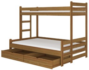 Patrová postel BENITO s nebesy Hlavní barva: Olše, Obsahuje matraci: Ne