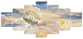 Obraz - Nebeské medůzy (210x100 cm)