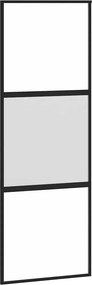 Posuvné dveře se sadou kování černé 76x205 cm Tvrzené sklo 3375913