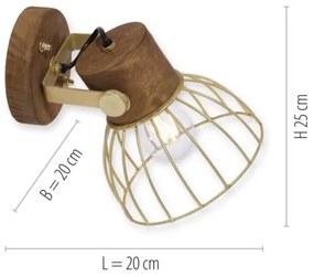 Leuchten Direkt 11486-60 - Nástěnné bodové svítidlo ALAMI 1xE27/25W/230V