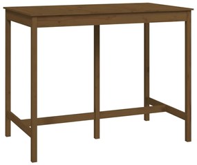 Barový stolek medově hnědý 140x80x110 cm masivní borové dřevo - Default Title